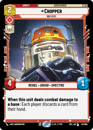 Chopper - War Hero (SEC) Legendary – Gameshop of Destiny